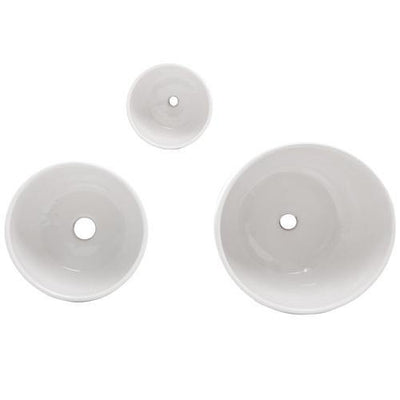 White Round Modern Ceramic Planter Pots, Set of 3 – MyGift